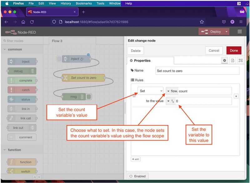 How to Use Variables in Node-RED
